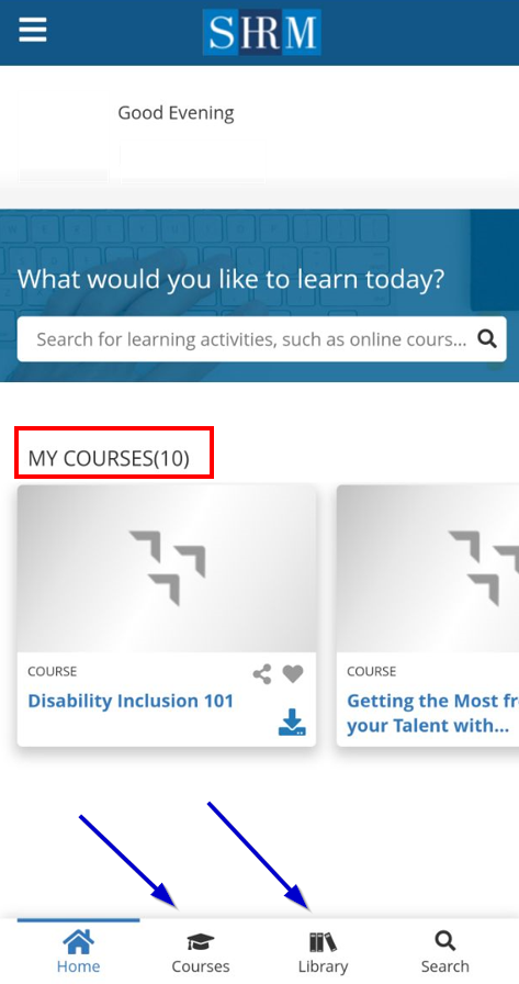 How to install and access the SHRM eLearning Mobile App