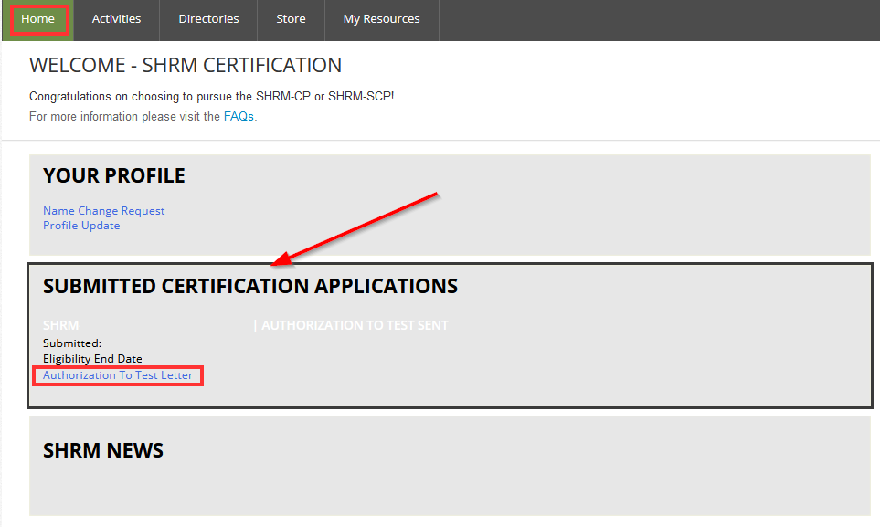I never received my ATT- Authorization to Test Letter. How do I receive it?